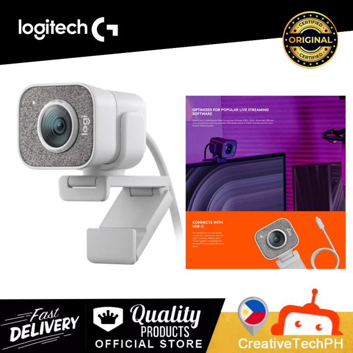 Logitech StreamCam Full HD 1080p 60 fps with USB-C Streaming Webcam ...