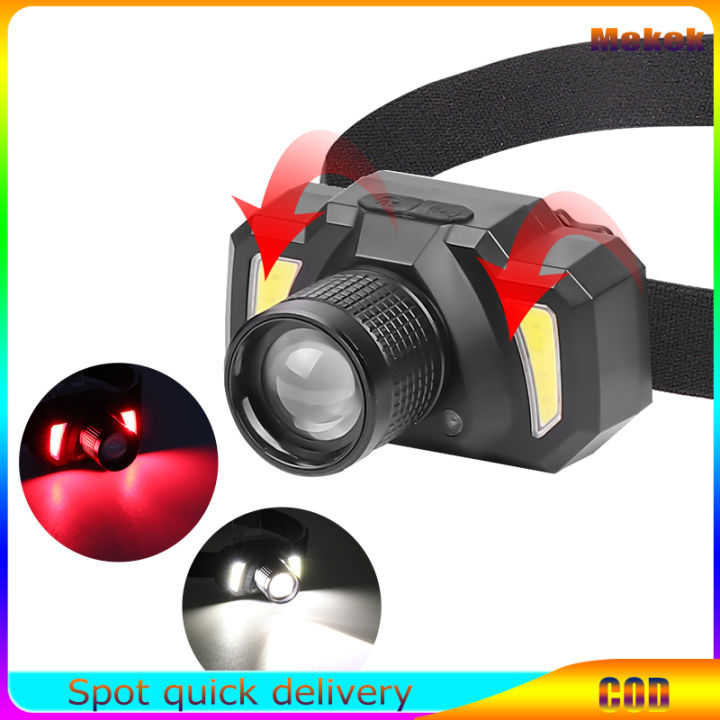 XPE+COB LED Headlamp Motion Sensor Head Lamp Built-in Battery Light ...