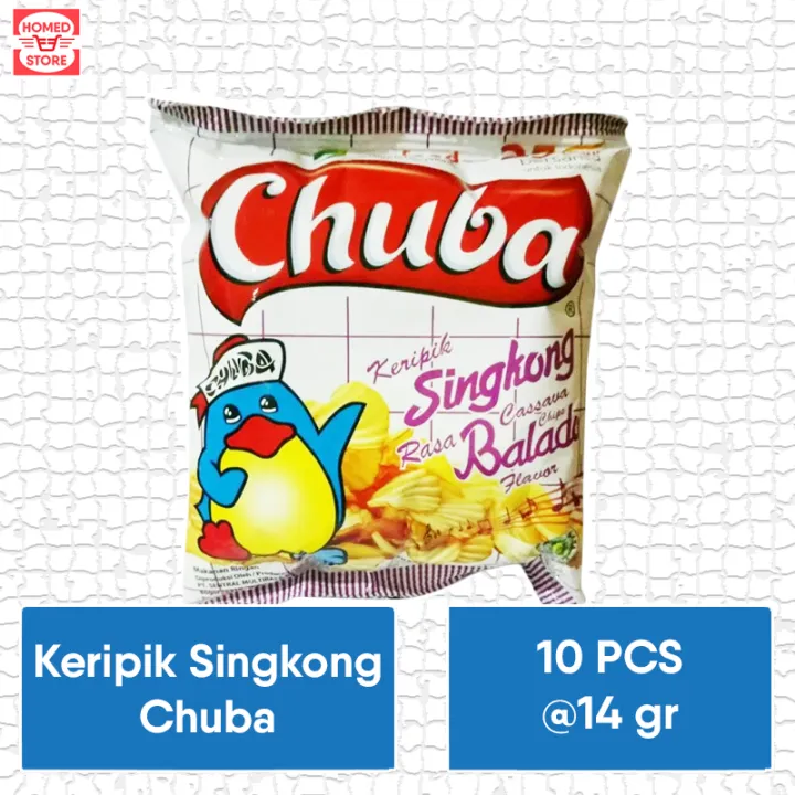 Paket Chuba Keripik Singkong Legendaris Rasa Balado 10 Pcs | Lazada ...