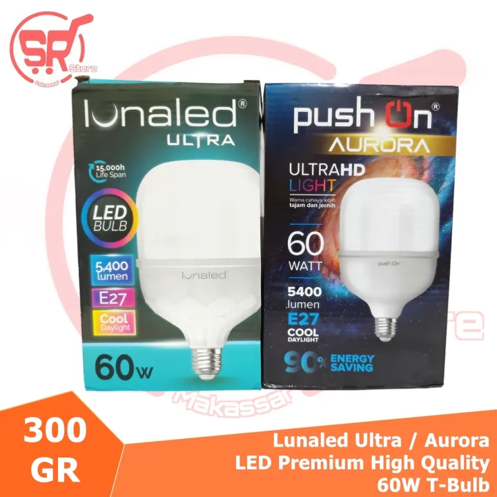 60W LUNALED ULTRA / AURORA Capsule PREMIUM+ High Quality T-Bulb by Push ...