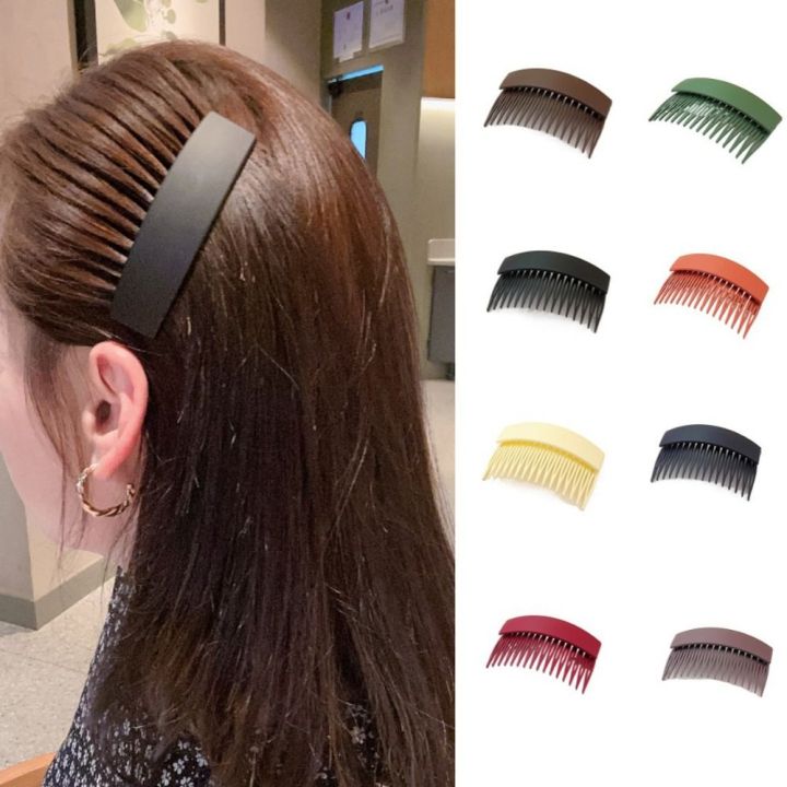 COPOTIYA Solid Color Frosted Hair Comb Plastic Teeth Fixed Combs ...