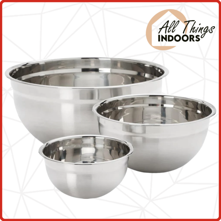 3 Pc Core Mixing Bowl Set - Stainless Steel | Lazada PH