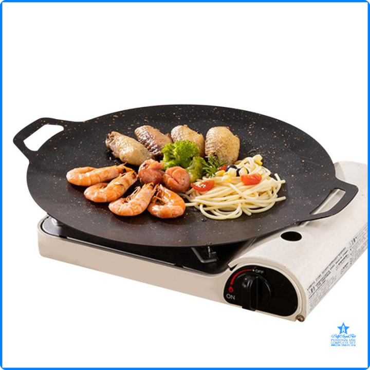 [op010] Barbecue Grill Pan Round Induction Griddle Pan For Stove Top ...