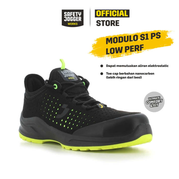 Sepatu Safety Jogger Modulo S1PS Perf Low Black Sepatu Safety Kerja ...