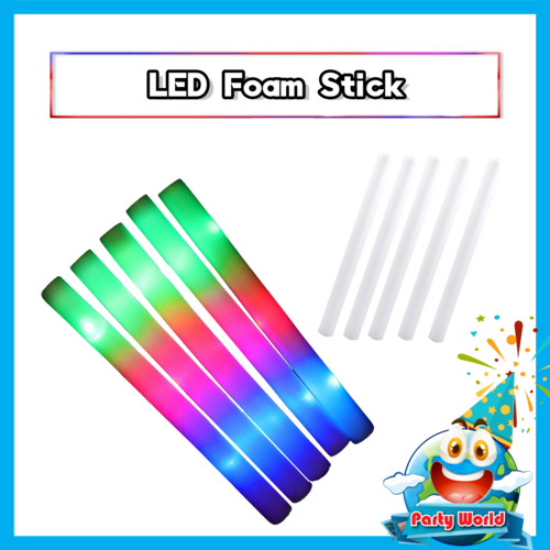 LED Colorful Fluorescent Sticks Luminous Flashing Foam Stick Concert ...