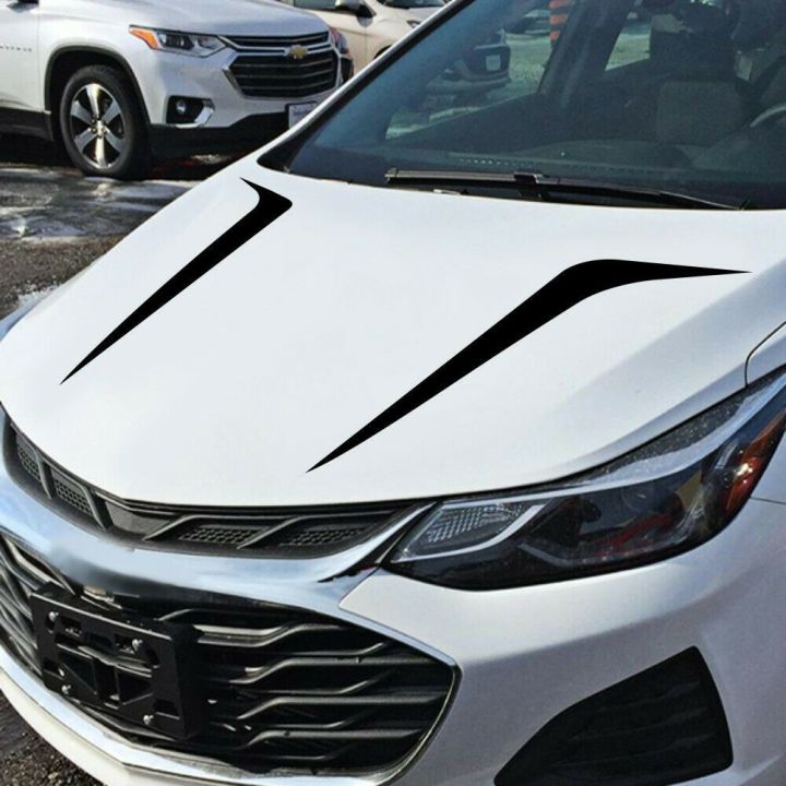 Decals-Car Hood Decal PVC Replaces 2 PCS Stickers 100cmx26cm Accessory ...