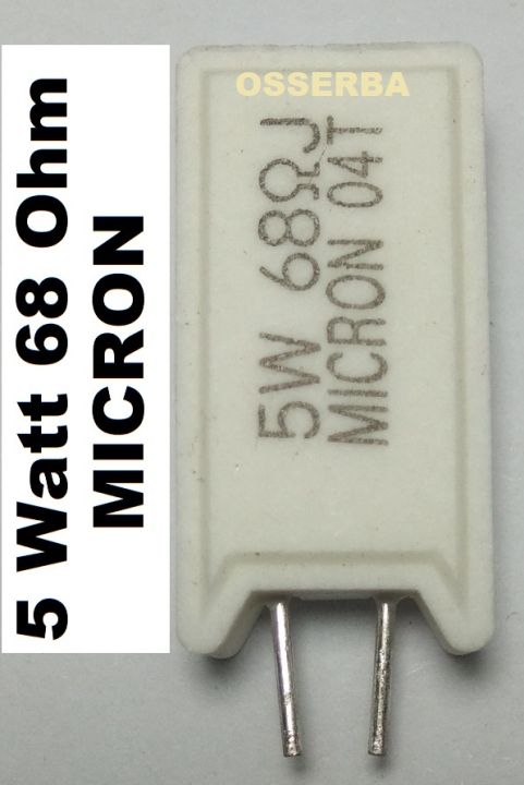 1 buah 68 ohm 5 W Watt Micron Resistor Kualitas Bagus | Lazada Indonesia