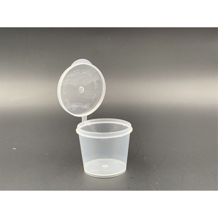 1oz Round Disposable Plastic Food Container Hinged Lid ( 50pcs± ) 1 oz ...