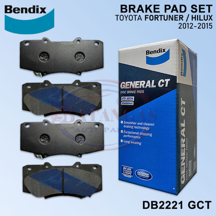 BENDIX FRONT BRAKE PAD SET Toyota Fortuner / Hilux 4x4 2012-2015 PN ...