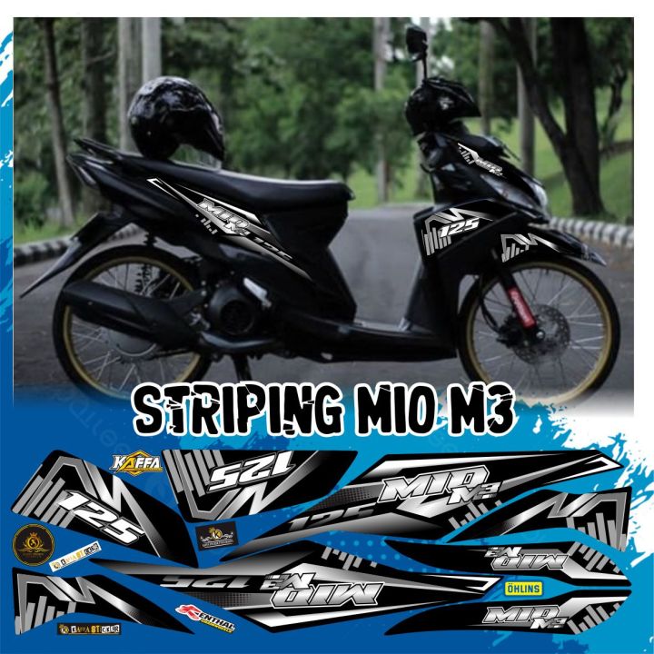Stiker Mio M3/Z Decal Striping Mio M3/Z Premium Racing Polet Motif Abu ...