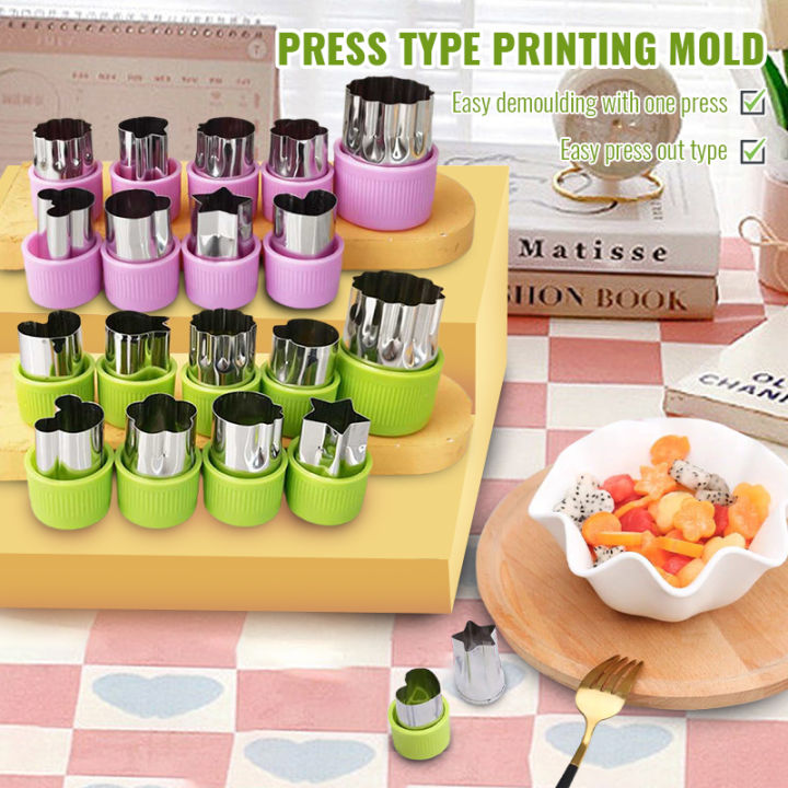 9pcs Fruit Vegetable Cutter Shapes Set 304 Stainless Steel Slicer ...