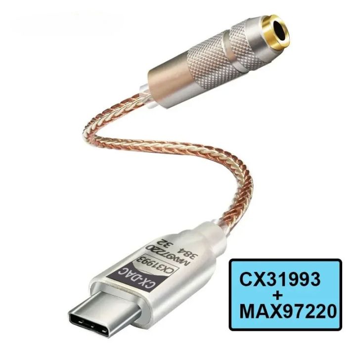 Digital Audio Amplifier CX31993 MAX97220 Dual Chip type-c-3.5mm AMP HiFi Audio Adapter PCM ...