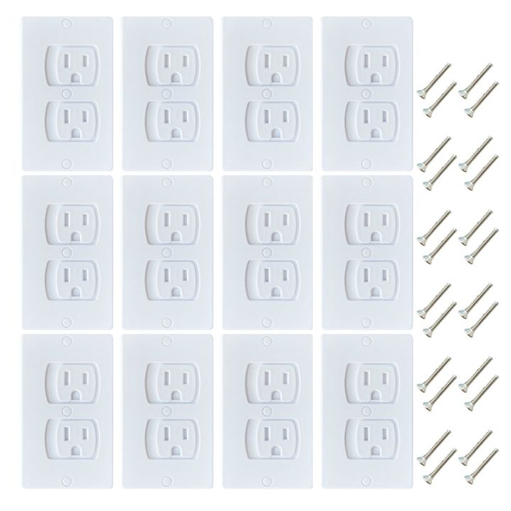 (BOWG) 12 Pack Self-Closing Electric Covers for Child Proofing Safety ...