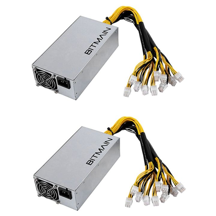2X APW7 1800W Power Supply Mining PSU for Bitmain Antminer S9/L3+/A6/A7 ...