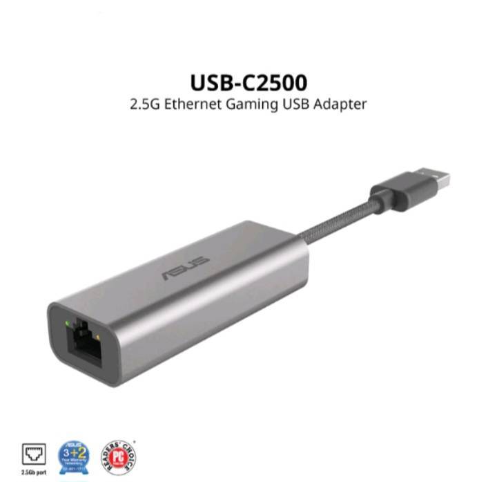 SUS USB-C2500 USB Type-A 2.5G Base-T Ethernet Adapter with backward ...