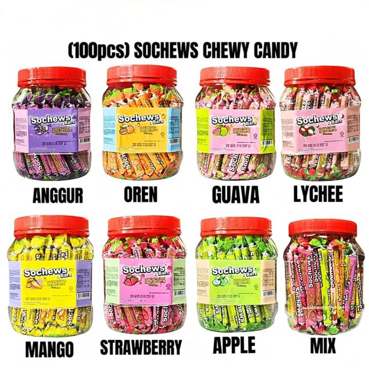 Sochews Long Bars Chewy Candy 50pcs/100pcs HALAL | Lazada