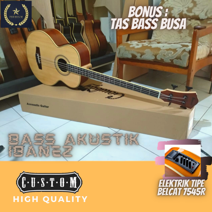 Gitar Bass Akustik Elektrik Ibanez Neck Maple Solid Wood High Quality ...