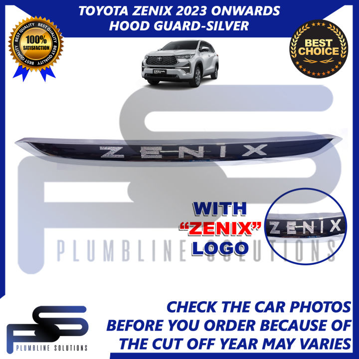 Bonnet Guard for Toyota Zenix 2023 - Onwards Model Silver Logo Black ...