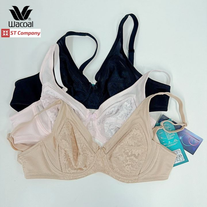 เสื้อใน Wacoal WB7395 บราเต็มทรง มีโครง ไม่เสริมฟองน้ำ เก็บทรงได้ดี ตะขอ 3 แถว สำหรับสาวคัพใหญ่ ...