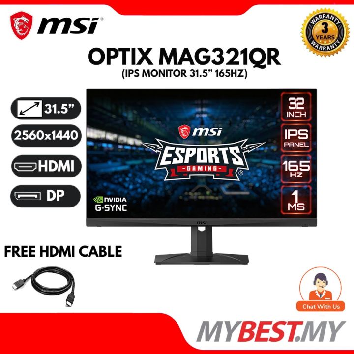 MSI OPTIX MAG321QR 31.5" WQHD RGB GAMING MONITOR ( 165HZ REFRESH RATE ...