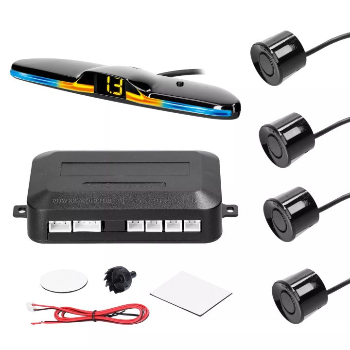 Car Parking Sensor Rear Reversing Radars System with 4 Parking Sensors ...