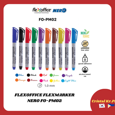 FlexOffice FlexMarker NERO Slim Permanent Marker | Lazada PH