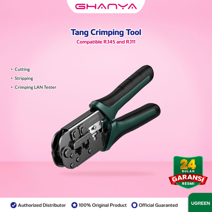 UGREEN Tang Crimping Tool RJ45 RJ11 LAN Network Tank Criming Tang Krimping MultiFungsi 10952 ...