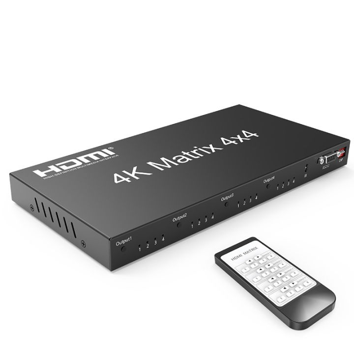 Free Shipping 4K 60Hz HDMI Matrix 4X4 HDMI 2.0 Matrix Switcher 2X4 4X2 ...