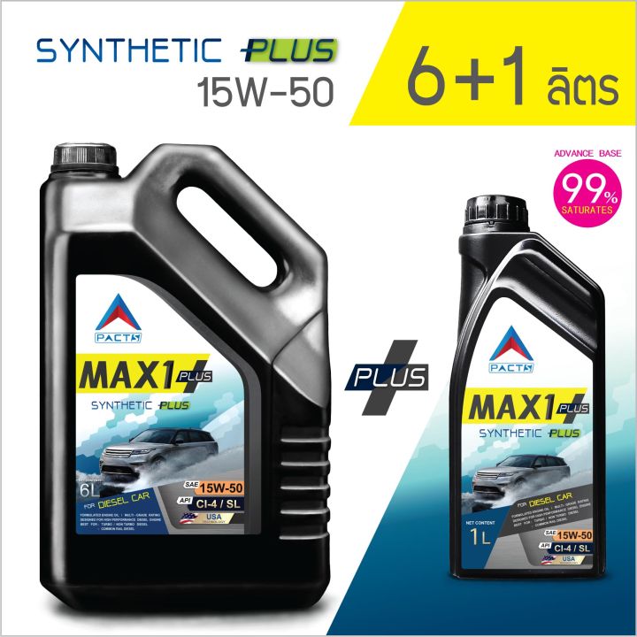 PACTS น้ำมันเครื่องดีเซล กึ่งสังเคราะห์ MAX1 PLUS 15W-50 Semi Synthetic ...