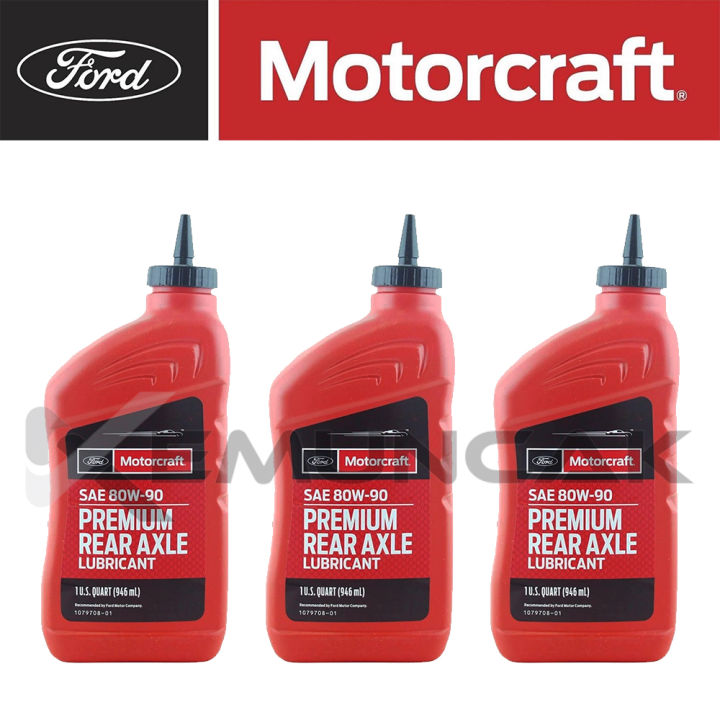 FORD Motorcraft 80W90 Premium Rear Axle Lubricant (1 Quart) x3 bottles ...