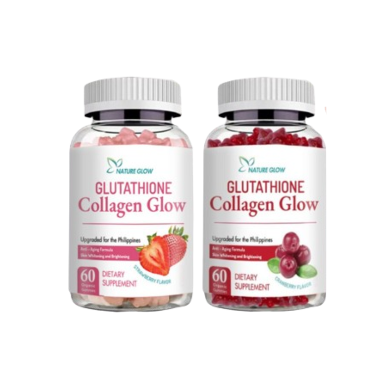 NATURE GLOW Glutathione Collagen Gummies Anti-Aging Whitening Collagen ...