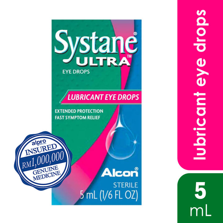 Alcon Systane Ultra Lubricant Eye Drops 5ml | for dry eyes / protect ...