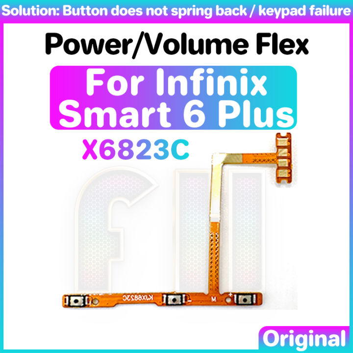 Power Volume button flex For Infinix SMART Smart 6 PLUS X6823C Switch ...