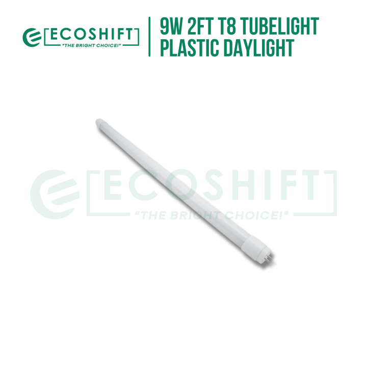 EcoShift Fluorescent T8 LED Tube Light 9W 2FT Plastic Type | Lazada PH