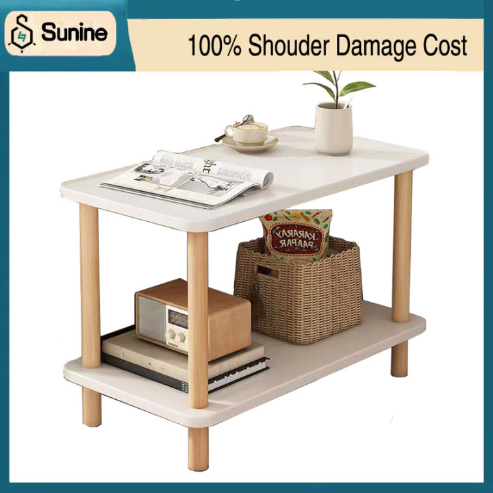 Wood Side Table Fast to Assemble Multi--function Fashionable Durable ...