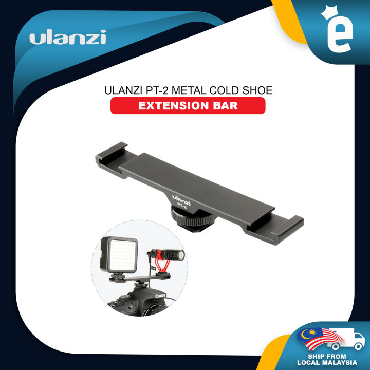 Ulanzi PT-2 Metal Cold Shoe Plate Universal 2 Hot Shoe Mount Extension ...