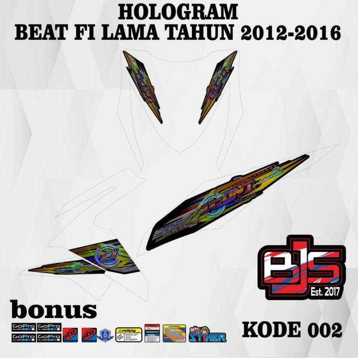 striping stiker sticker hologram beat fi lama 2012-2016 kode 002 ...