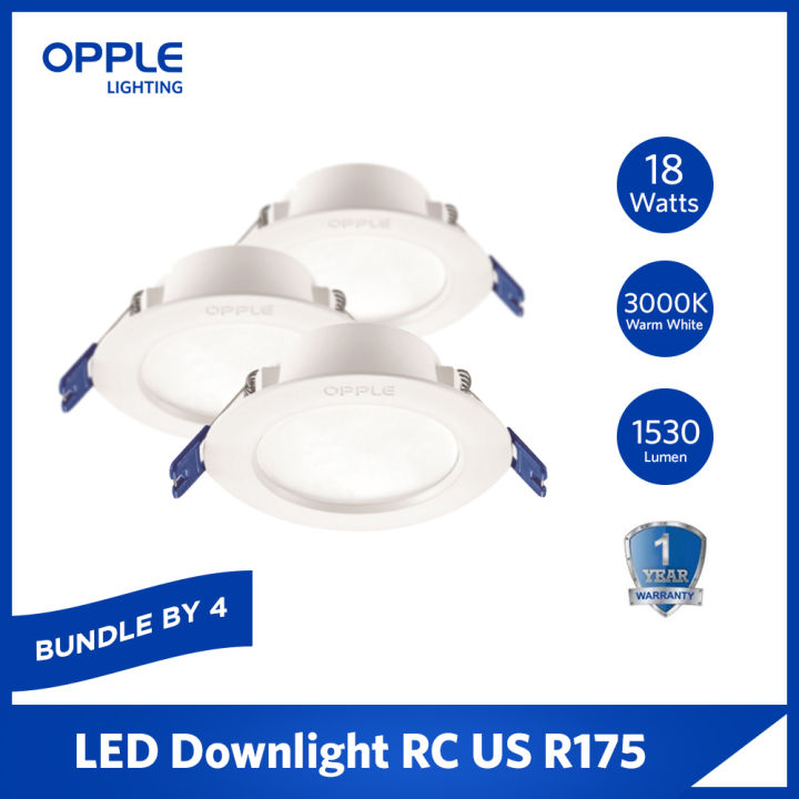 OPPLE LED Downlight RC-US R175 18watts Warm White Angle beam Light, For office, Art museum, Mall ...