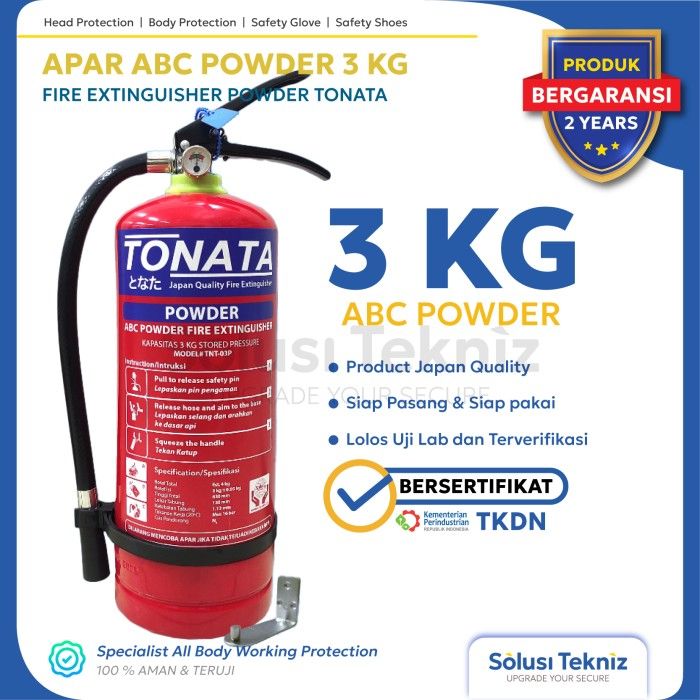 Apar 3Kg ABC Dry Powder Set Komplit / Tabung Pemadam Fire Extinguisher ...