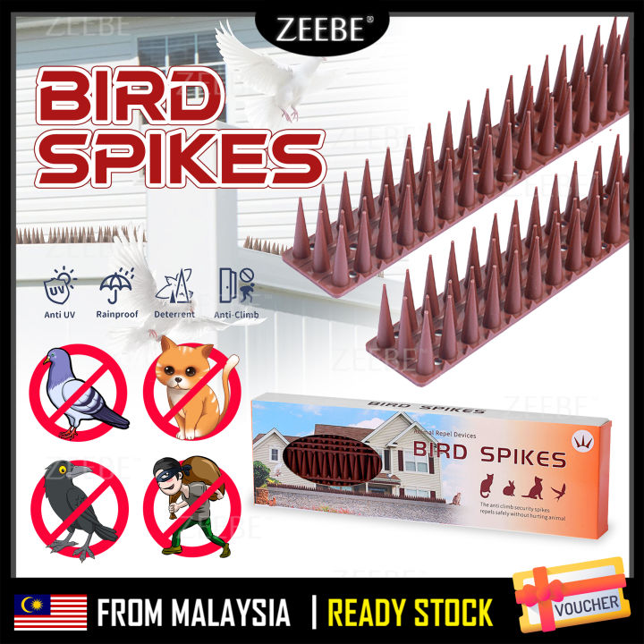 ZEEBE 12pcs Bird Spike Repellent Plastic Defender Cat Squirrel Theif ...