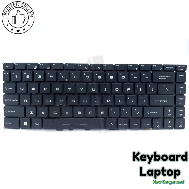 Laptop Keyboard MSI Modern 14 A10RB Modern 14 A10M Keyboard Laptop Black BACKLIGHT NEW ...