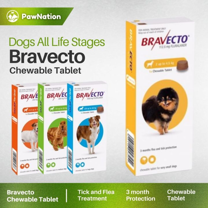 Bravecto Chewable Tablet and Bravecto Spot Treatment Fluralaner Tick and Flea Protection for ...