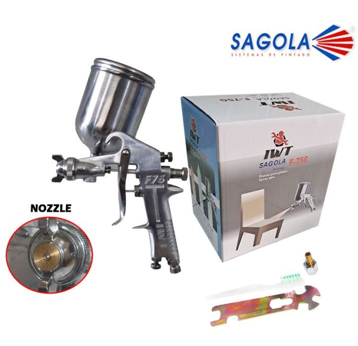 Spray Gun F75 G Sagola IWT / IWA Murah awet Spet Semprot Cat Duco Body ...