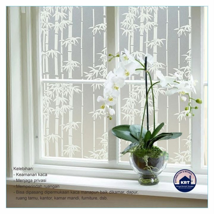 SANBLAST KACA / GLASS STICKER / STICKER KACA MOTIF Kaca Film One Way ...