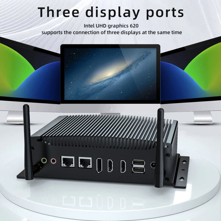 Hystou Fanless Industry 10th Gen In I7 10810U M.2 SSD 8G 512GB NVME 6 ...