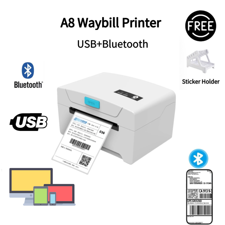 VOZY S7 Bluetooth Thermal Label Printer Waybill Printer 80mm Thermal ...