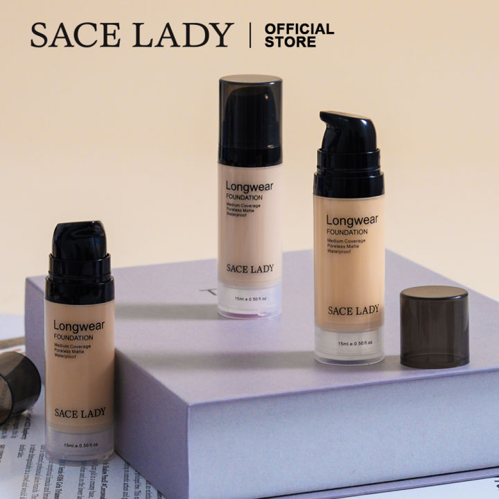 SACE LADY Matte Foundation Cream Waterproof Long Wear Medium Coverage ...
