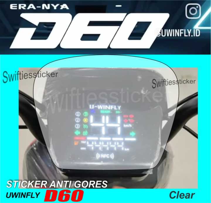 sticker sepeda listrik uwinfly D60 aksesoris sepeda listrik D60 sticker ...