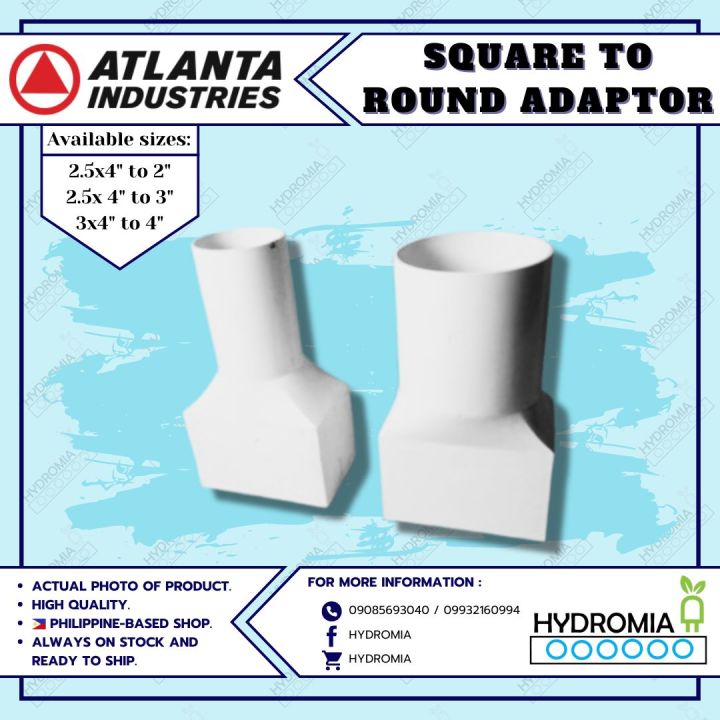Atlanta square to round 2.5x4" to 3" round pipe | Lazada PH