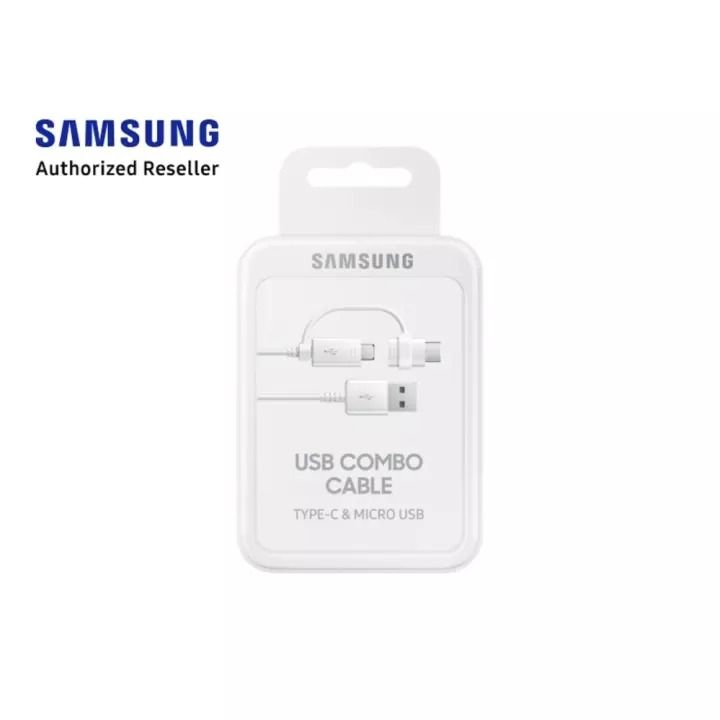 Original SAMSUNG MICRO USB COMBO CABLE ( TYPE C + microUSB ) support ...